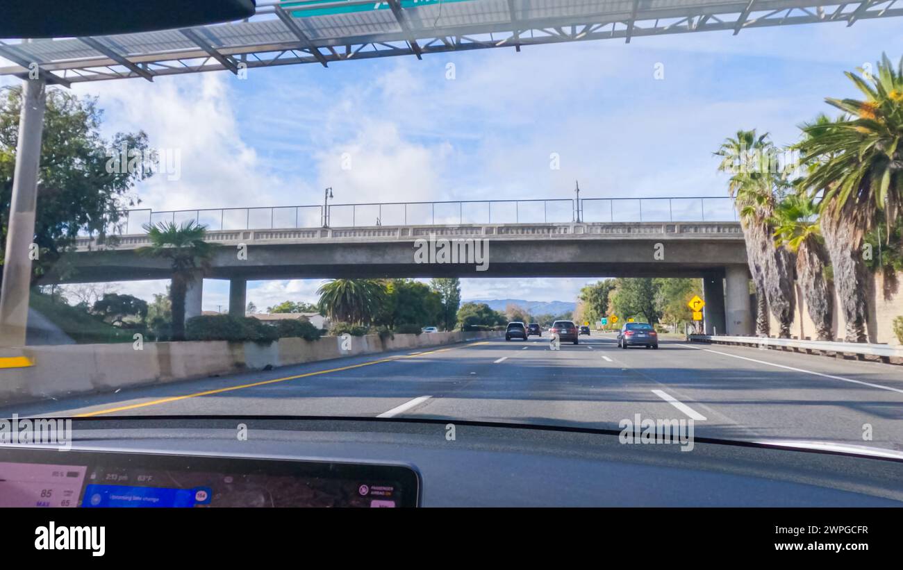 Cloudy Winter Day on HWY 101, Santa Barbara Stock Photo - Alamy