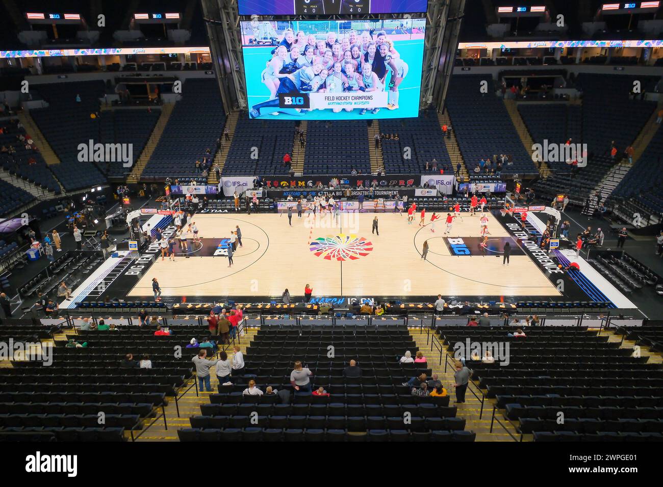 Minneapolis, Minnesota, USA. 7th Mar, 2024. A wide shot of the court at ...