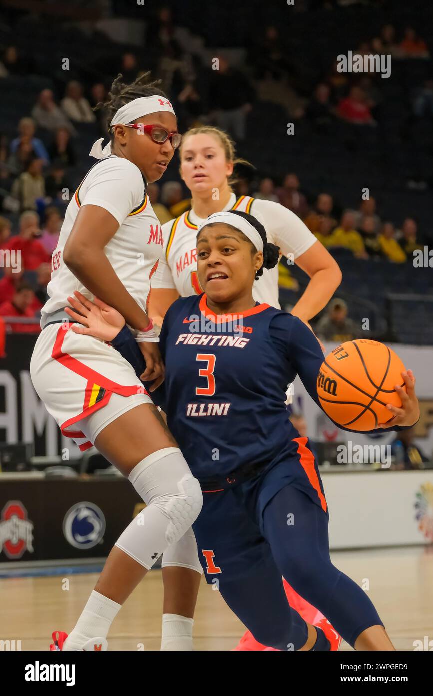 Minneapolis, Minnesota, USA. 7th Mar, 2024. Illinois Fighting Illini ...