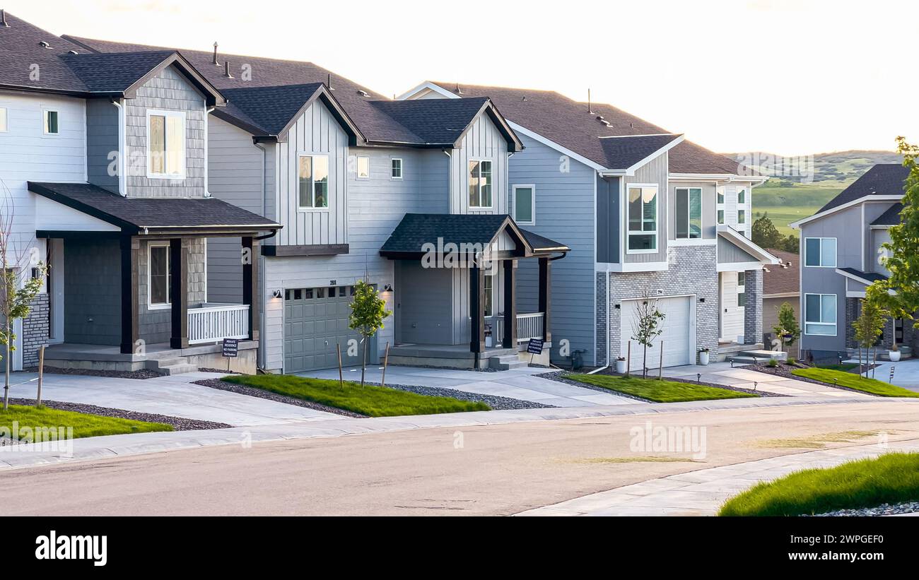 New Construction Homes in Colorado Suburban Development Stock Photo - Alamy