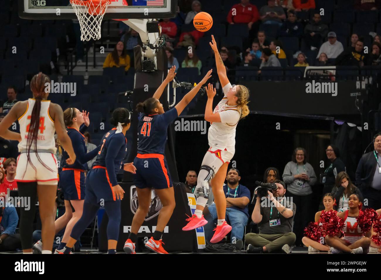 Minneapolis, Minnesota, USA. 7th Mar, 2024. Maryland Terrapins forward ...