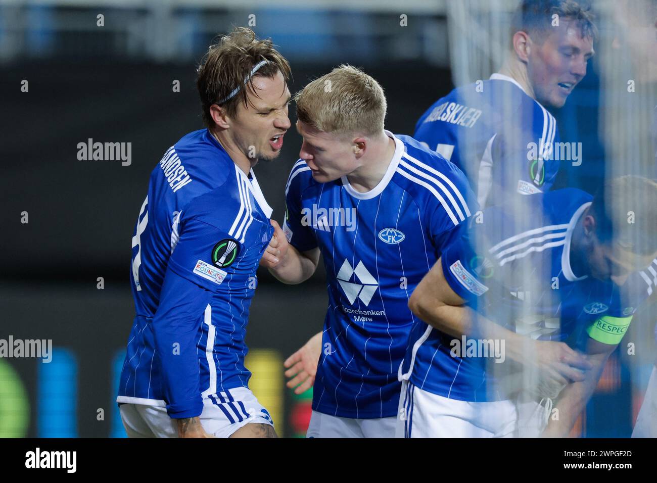 Molde, Norway. 07th Mar, 2024. Molde's Fredrik Gulbrandsen and Molde's ...