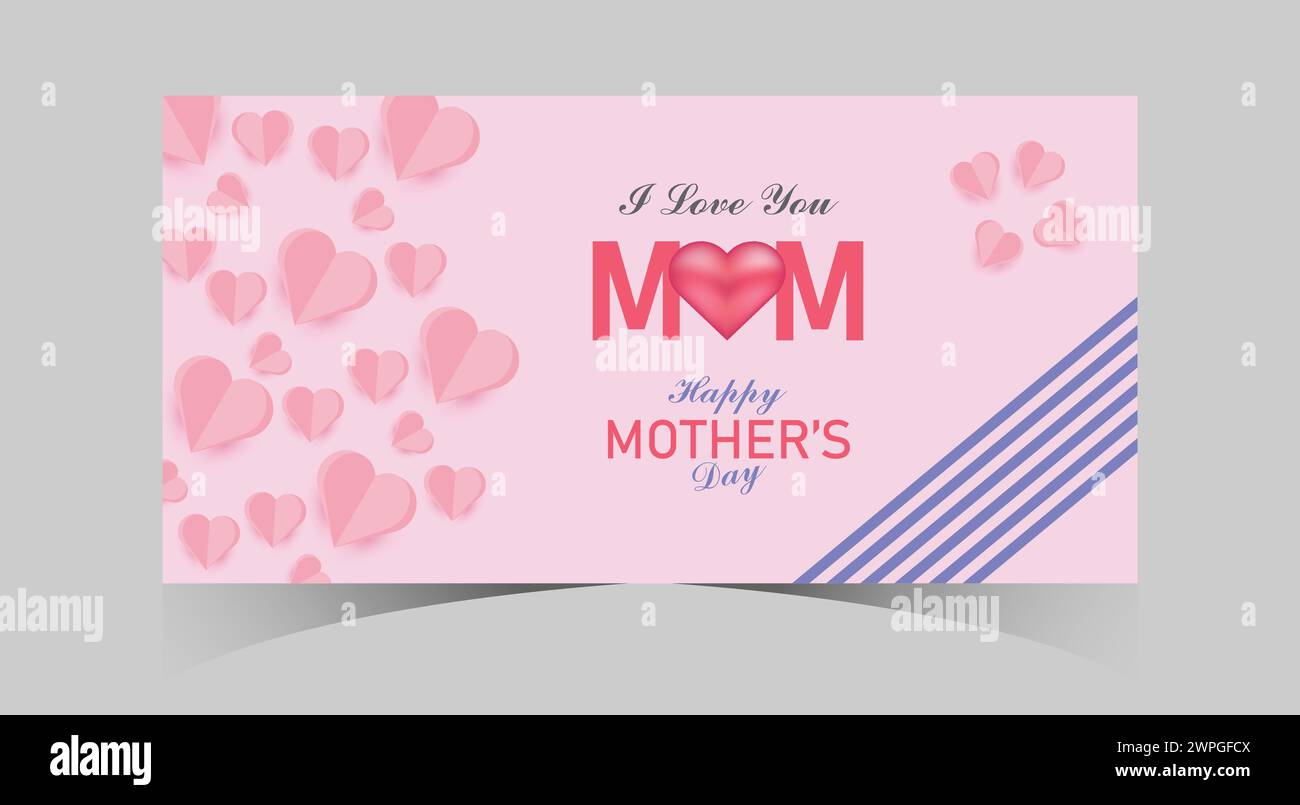 Happy Mother's Day web banner and social media post template. Mom Day ...