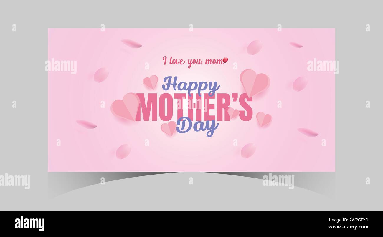 Happy Mother's Day web banner and social media post template. Mom Day ...