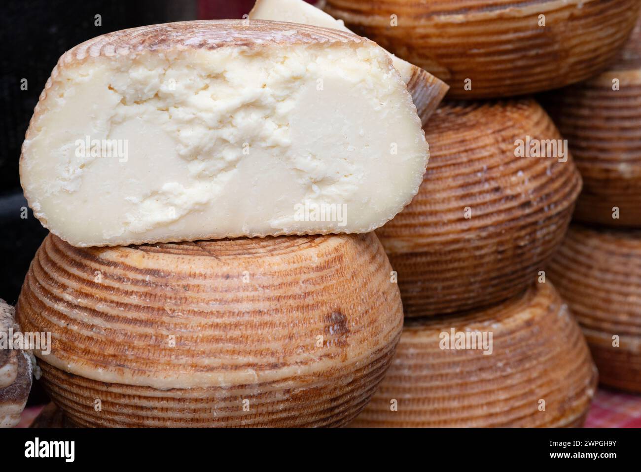 Italy, Street Food Market, Pecorino, Sardinian Sheep Cheese at the ...