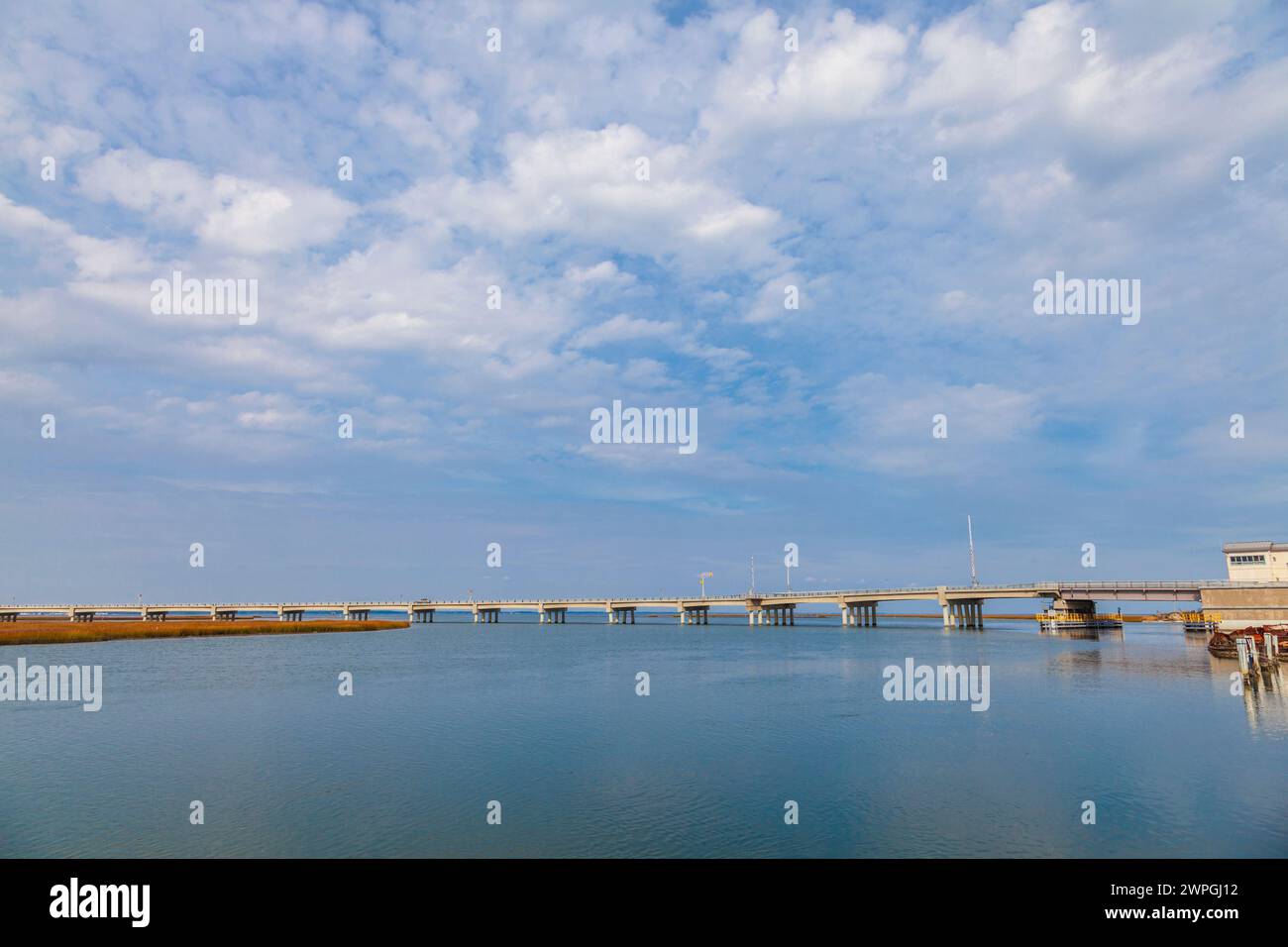 Bridge to Chincoteague Island on the eastern shore of Virginia Stock ...