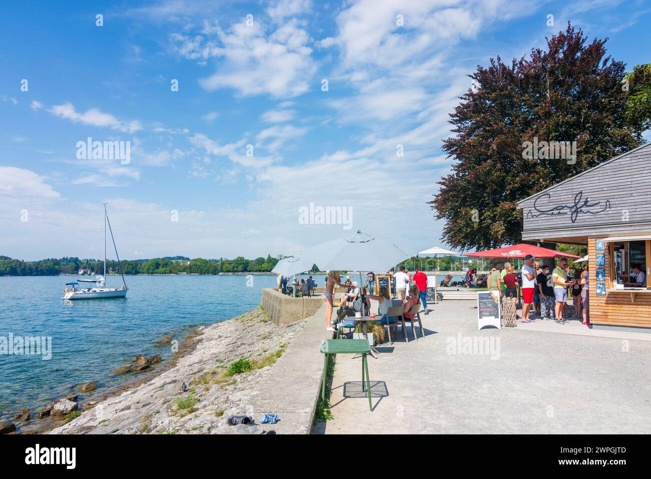 lake Bodensee Lake Constance, restaurant Lindau Bodensee Schwaben ...