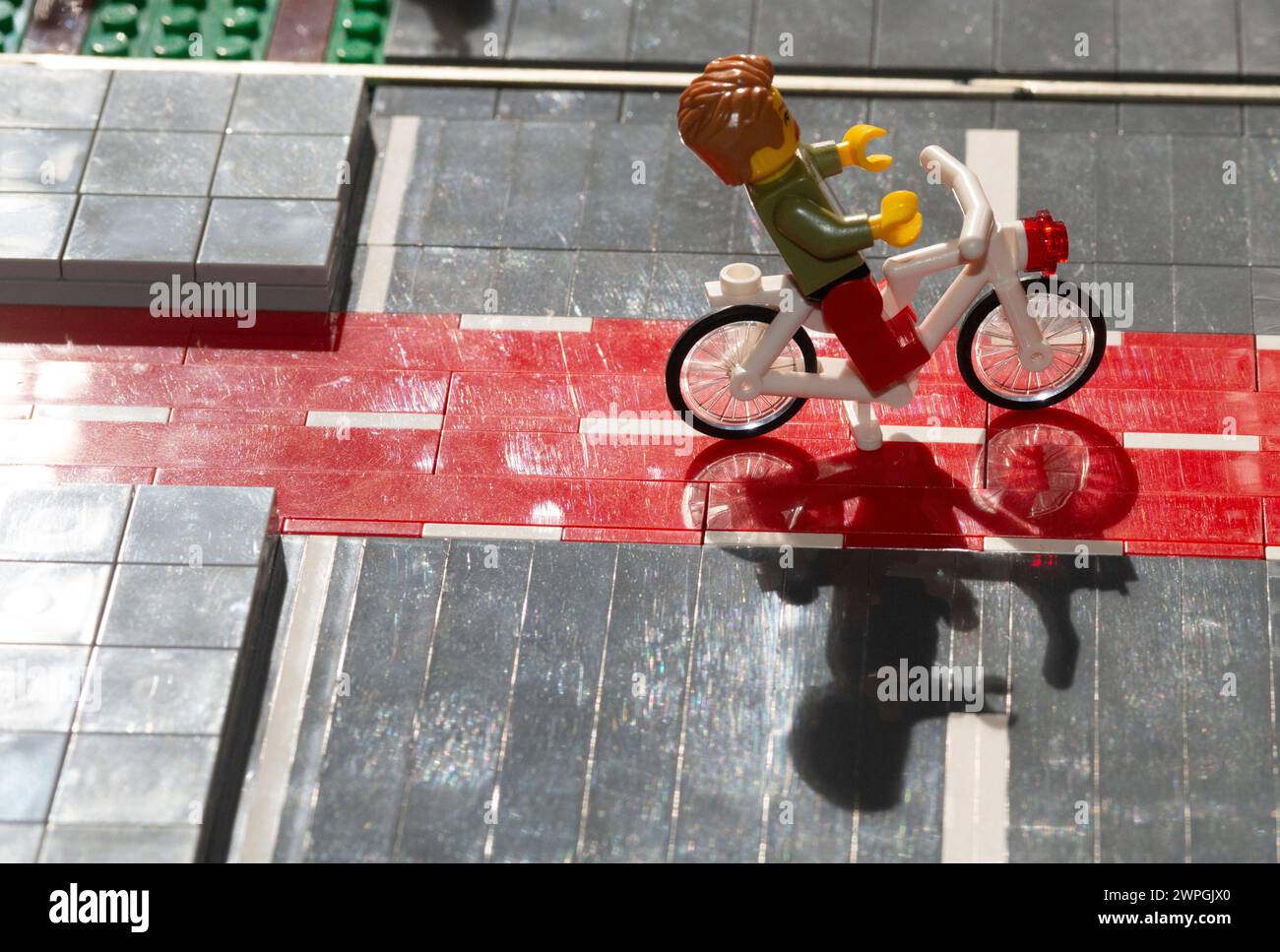 Lego Figures of Urban Cyclists Stock Photo - Alamy