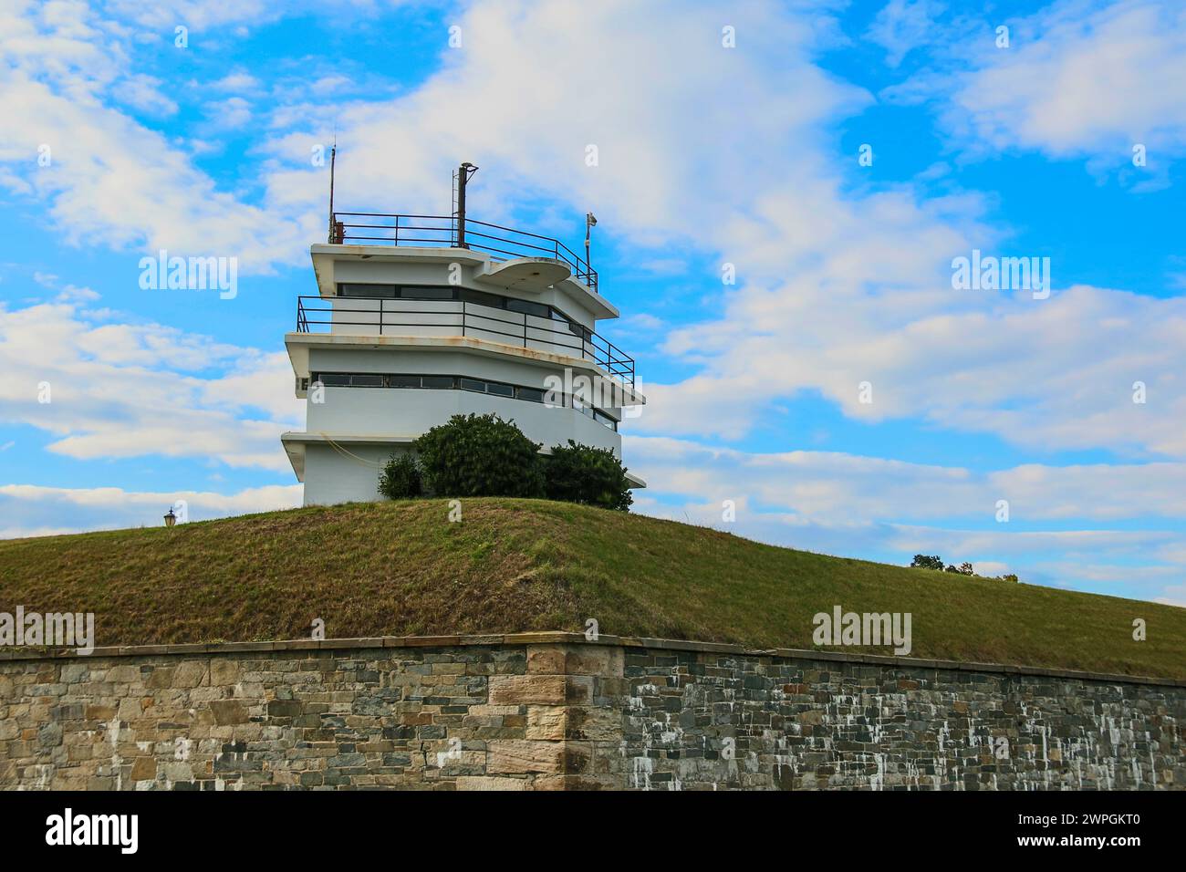 Fort Monroe in Hampton Roads, Virginia, was built in 1834. This is the ...