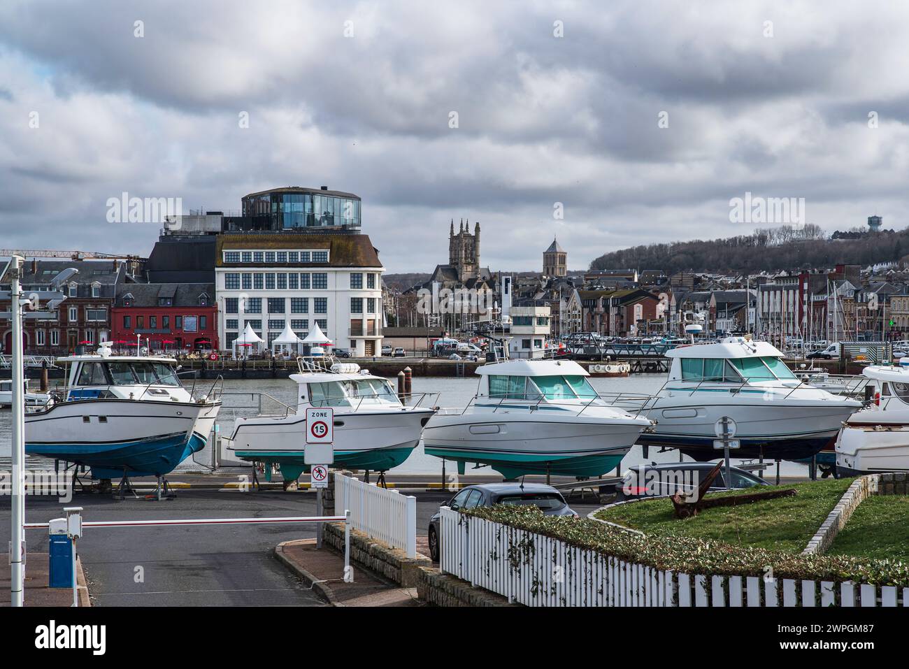 At the port of fecamp in normandy hi-res stock photography and images ...