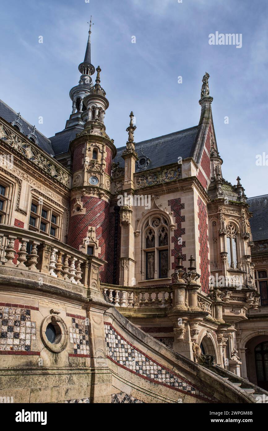 Exterior architecture of the Palais des Bénédictines in Fécamp ...