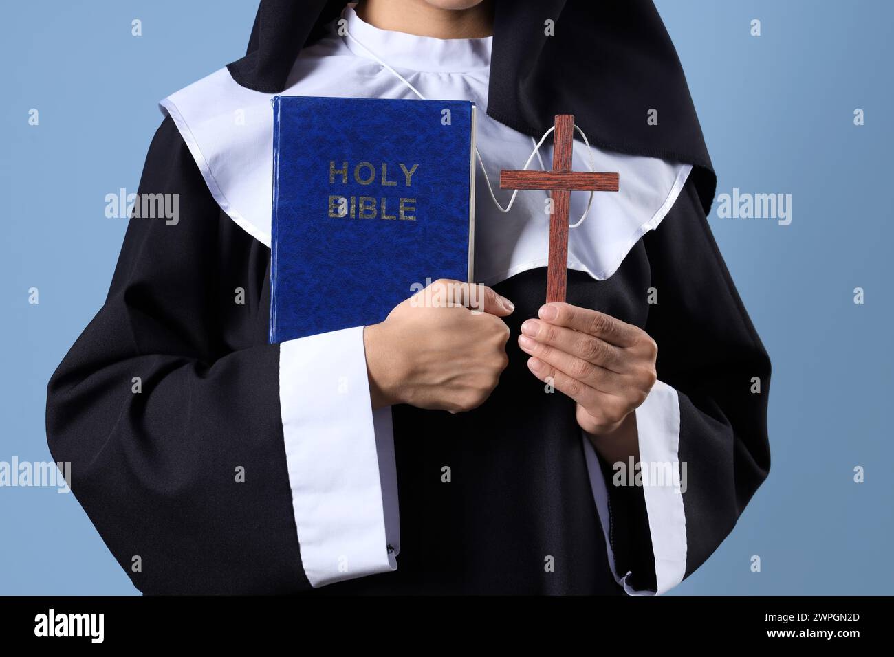 Black nun blue habit hi-res stock photography and images - Alamy