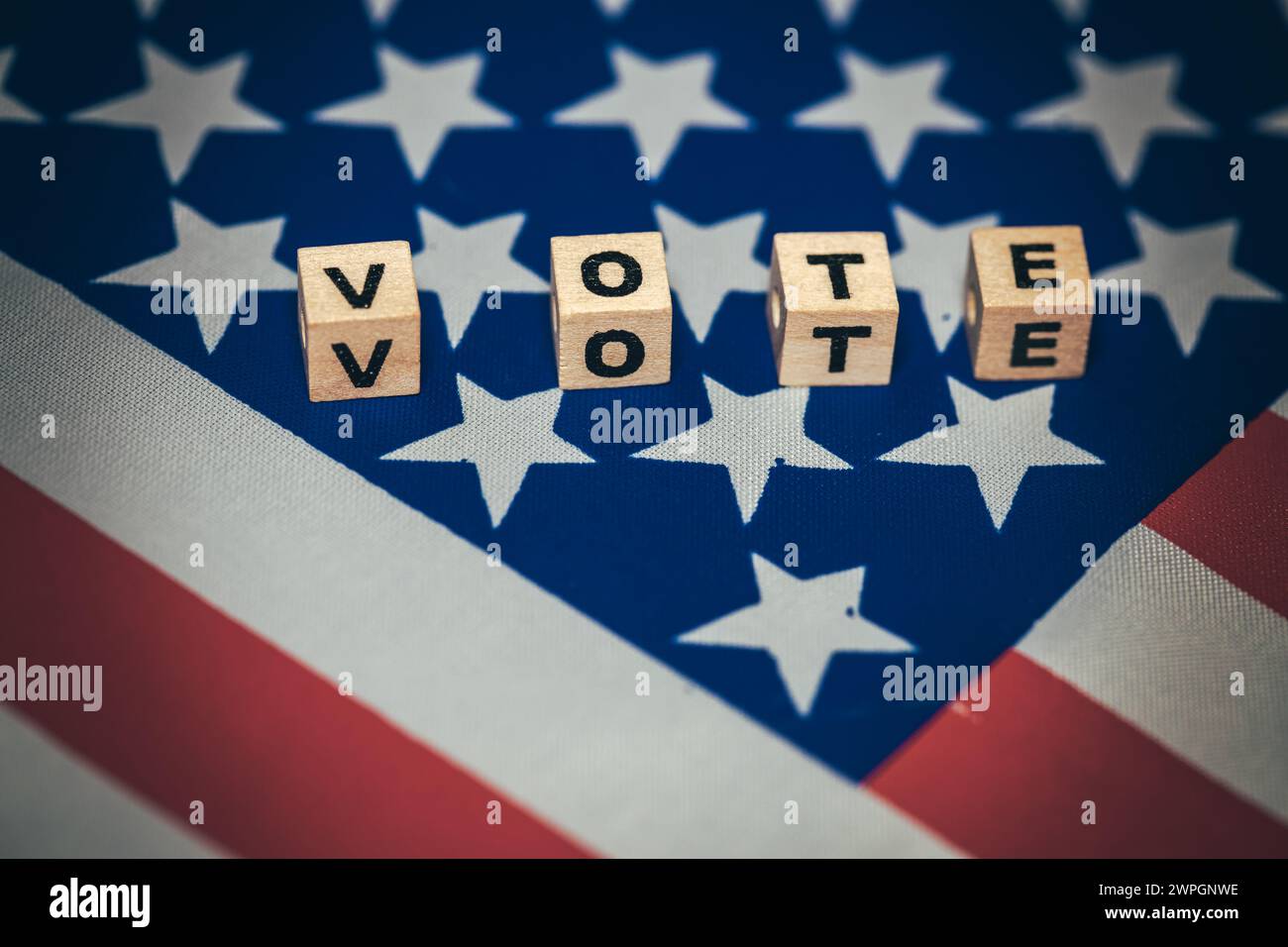 US elections 2024, Vote icon and United States flag, Election campaign ...