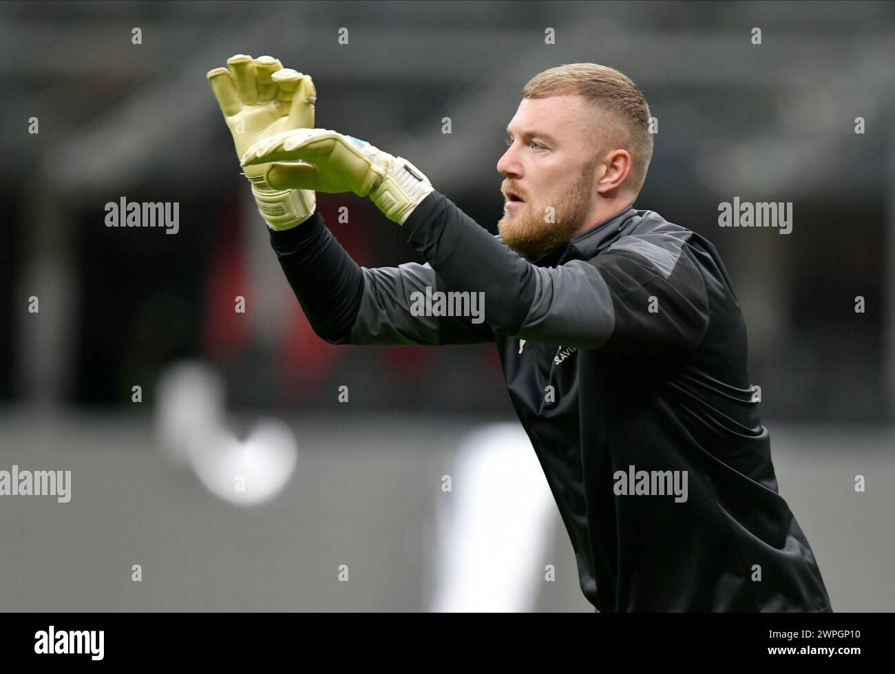 Milano, Italy. 07th Mar, 2024. Goalkeeper Jindrich Stanek of Slavia ...