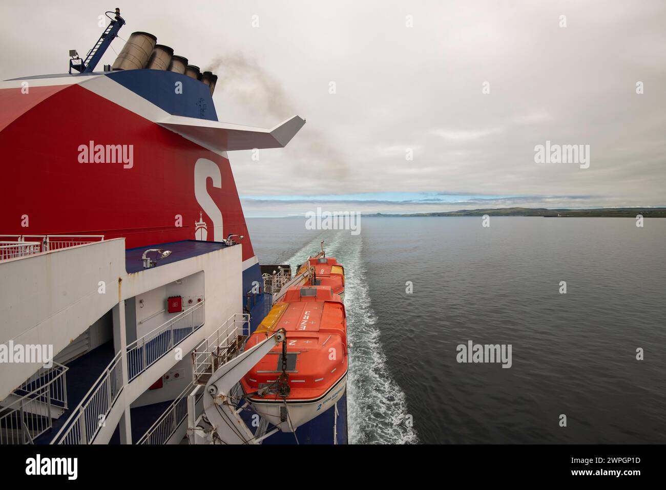 View astern of Stenaline ferry Stock Photo - Alamy