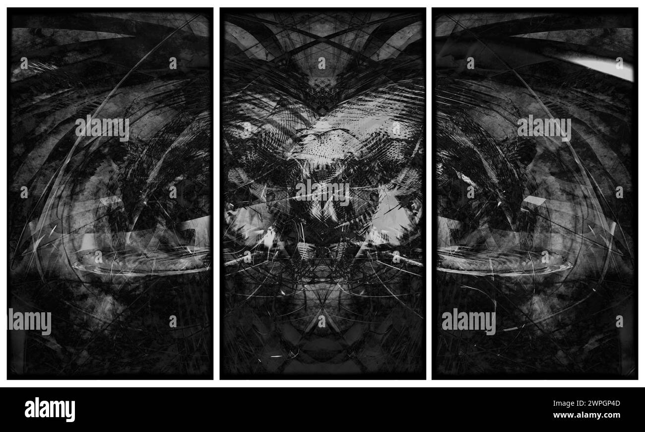 Modern interior triptych Stock Photo - Alamy