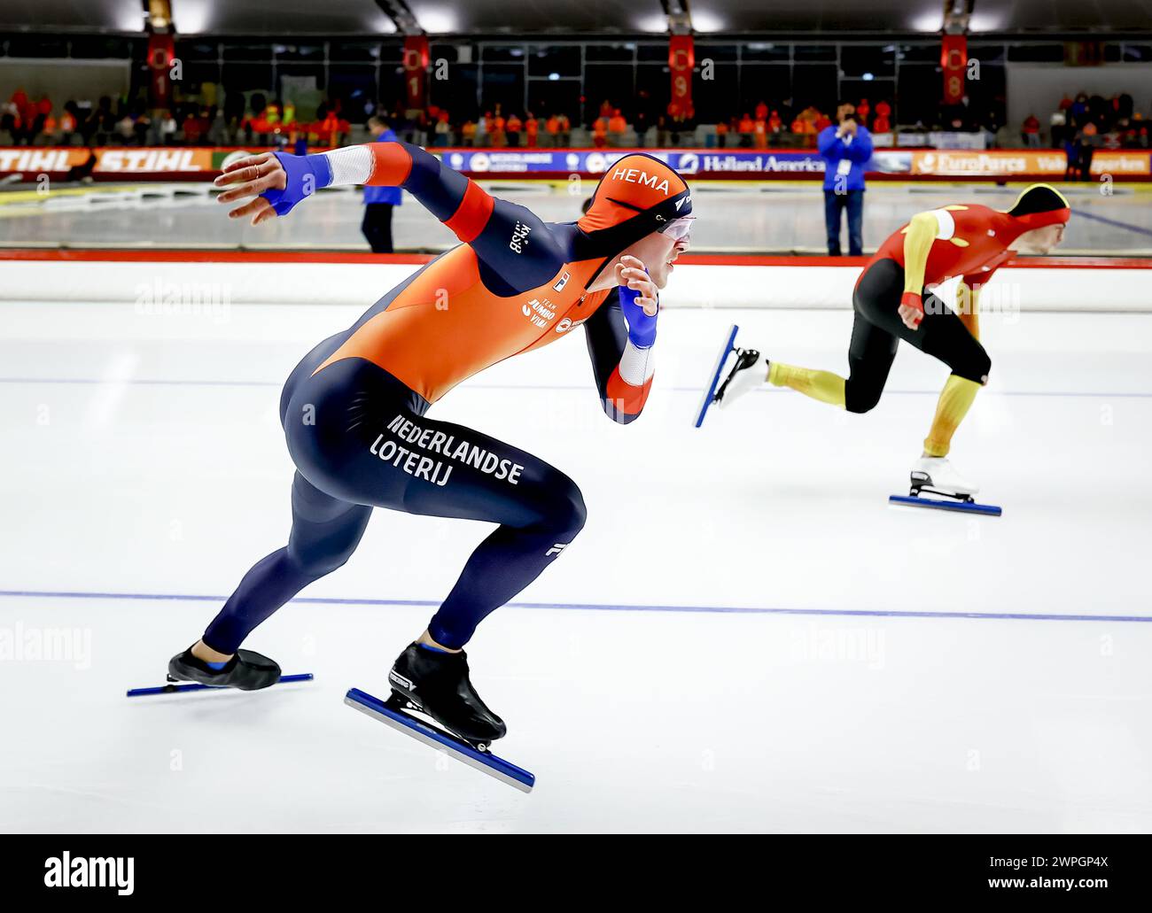 INZELL - Joep Wennemars (NED) during the men's 500 meters at the World ...