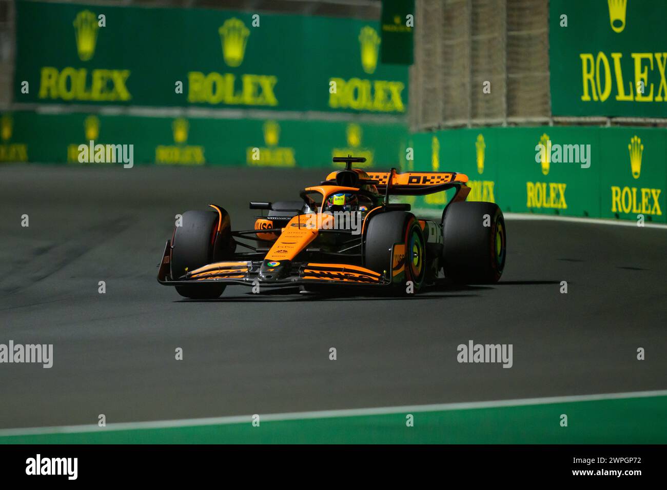Jeddah, Saudi Arabia. 7th March 2024. Oscar Piastri of Mclaren Formula 1 Team During FP2. AHMAD ...