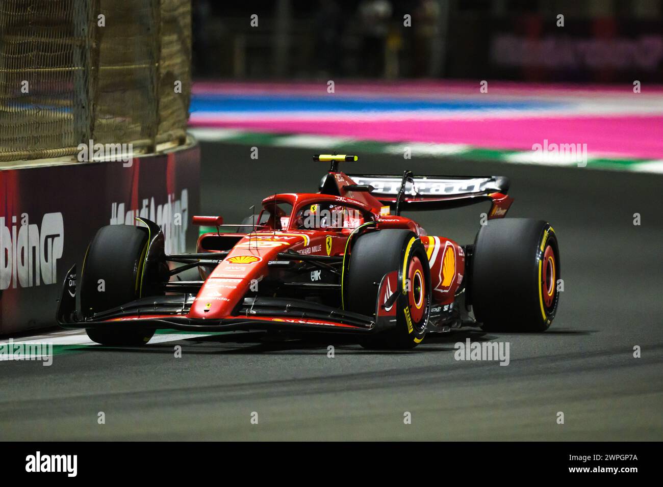 Jeddah, Saudi Arabia. 7th March 2024. Carlos Sainz of Scuderia Ferrari F1 Team During FP2. AHMAD ...