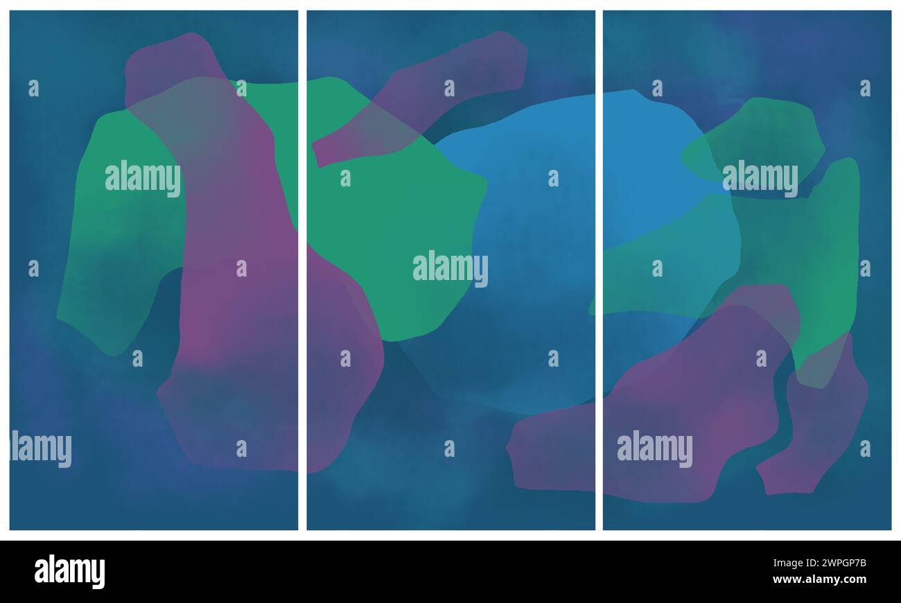 Modern interior triptych Stock Photo - Alamy