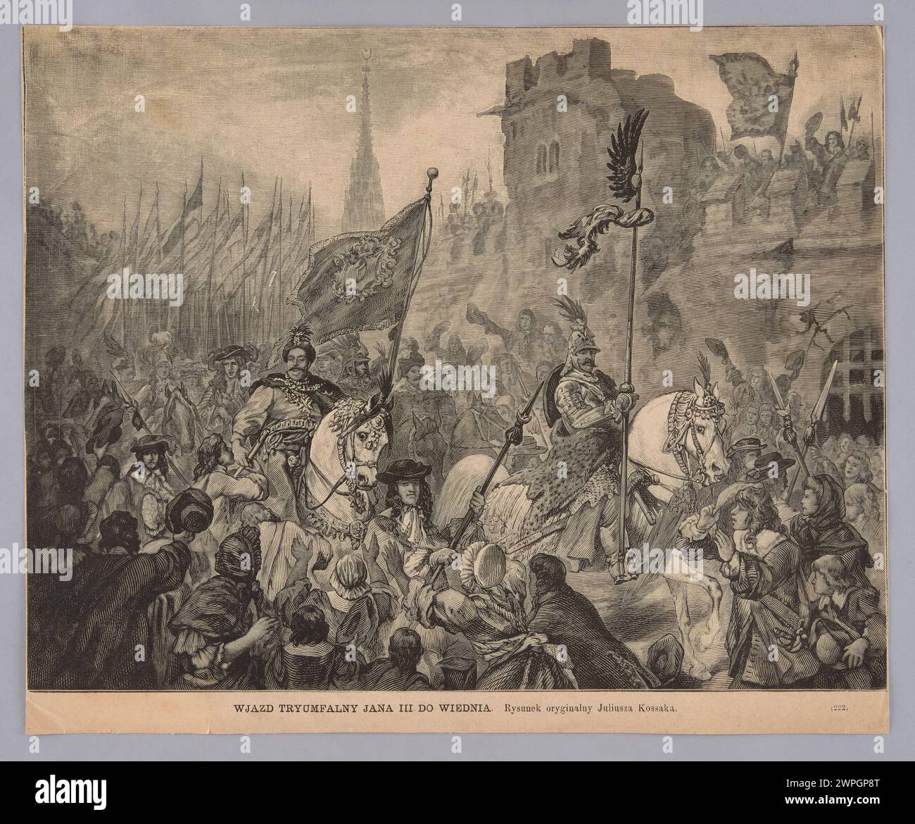 Depiction of King Jan III Sobieski entering Vienna triumphantly ...