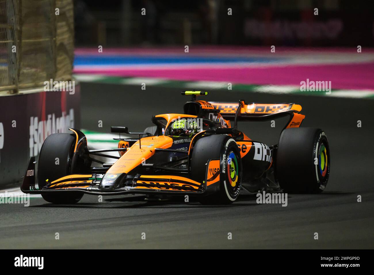 Jeddah, Saudi Arabia. 7th March 2024. Lando Norris of Mclaren Formula 1 Team During FP2. AHMAD ...