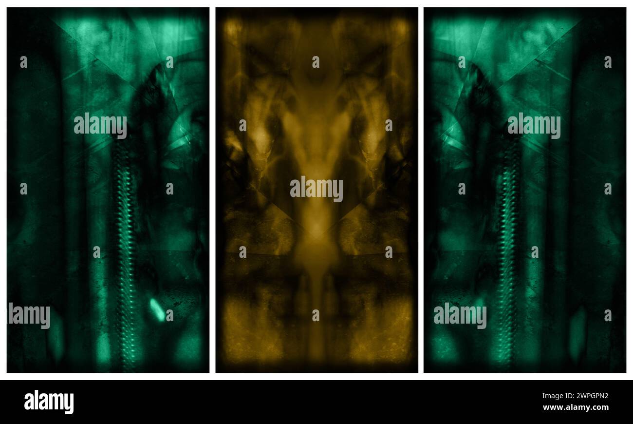 Modern interior triptych Stock Photo - Alamy