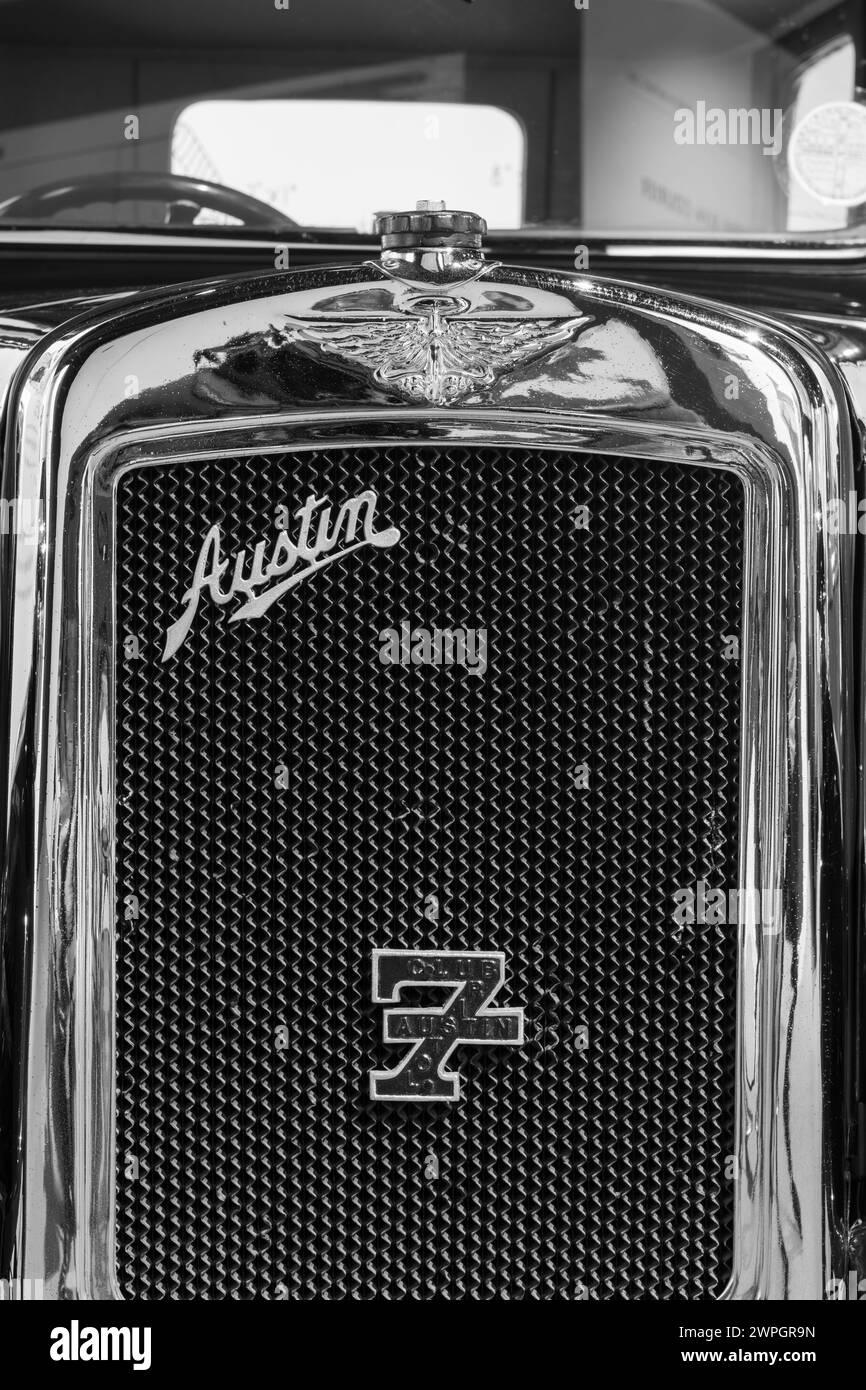 Sparkford.Somerset.United Kingdom.January 7th 2024.A 1934 Austin 7 ...