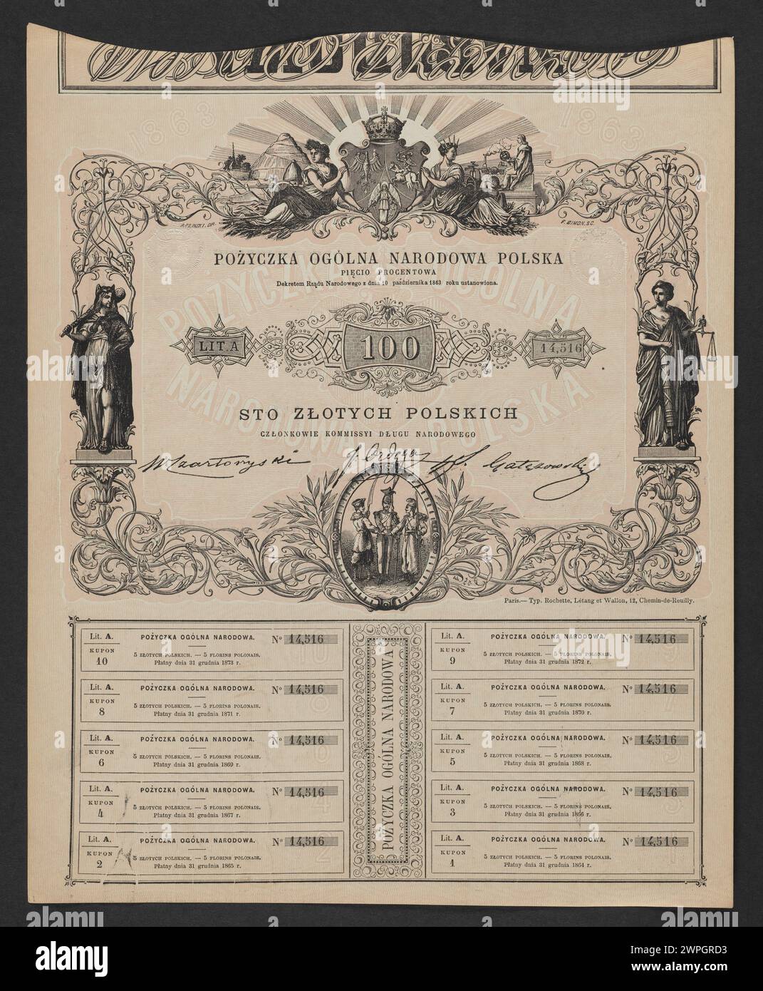 A record or item associated with the Polish national government in 1863 ...