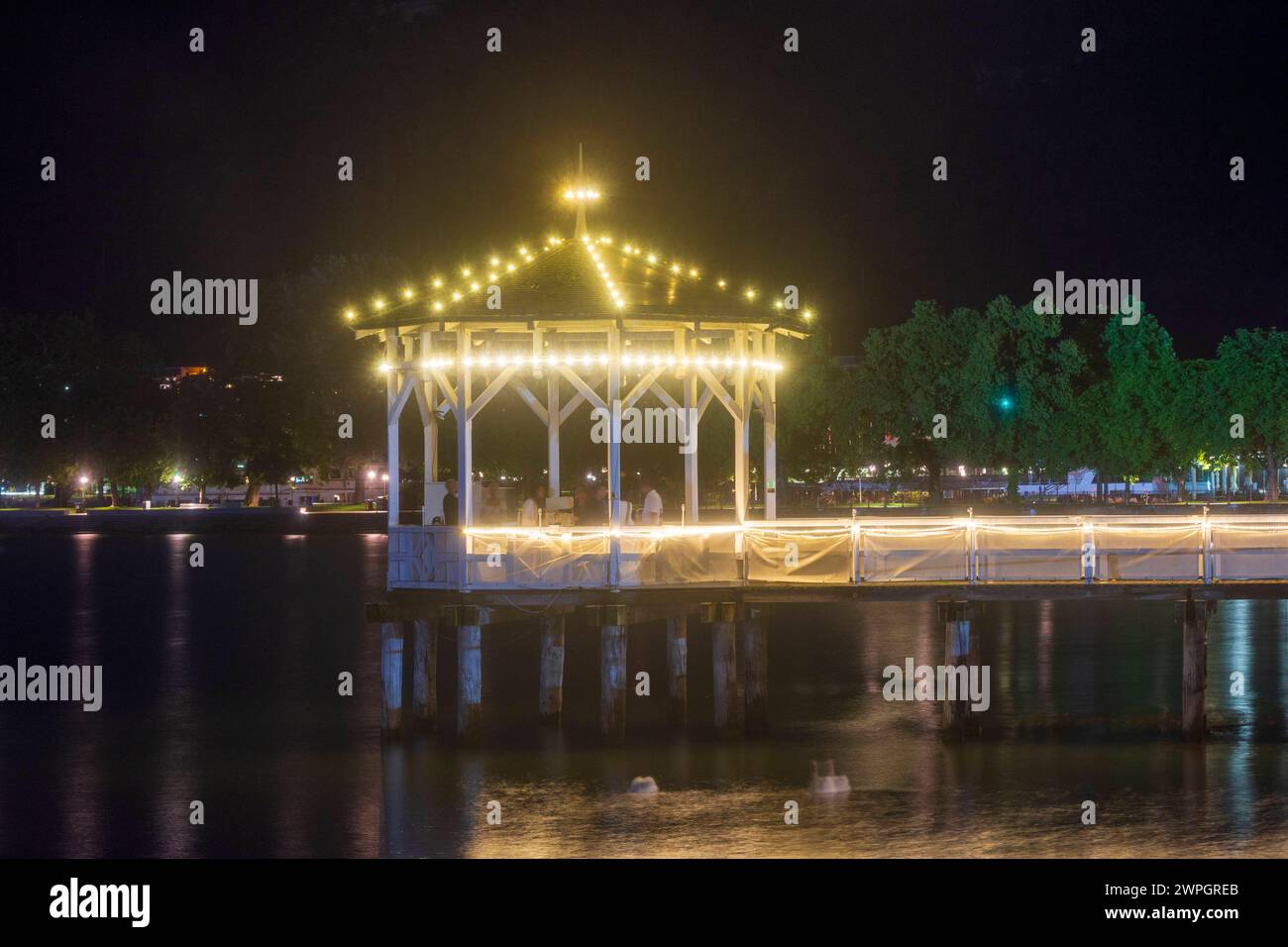 lake Bodensee Lake Constance, bridge Fischersteg Bregenz Bodensee Lake ...