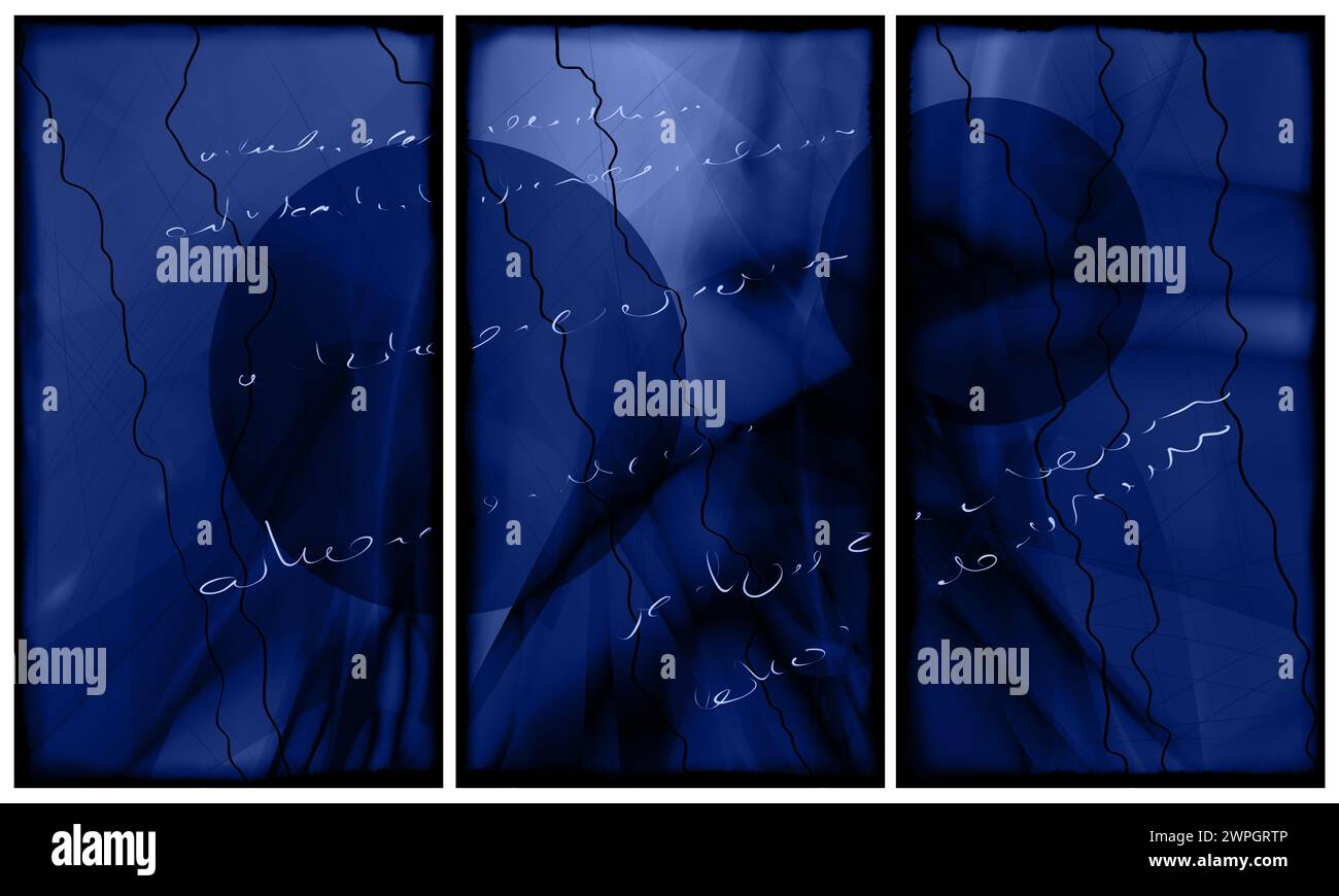 Modern interior triptych Stock Photo - Alamy