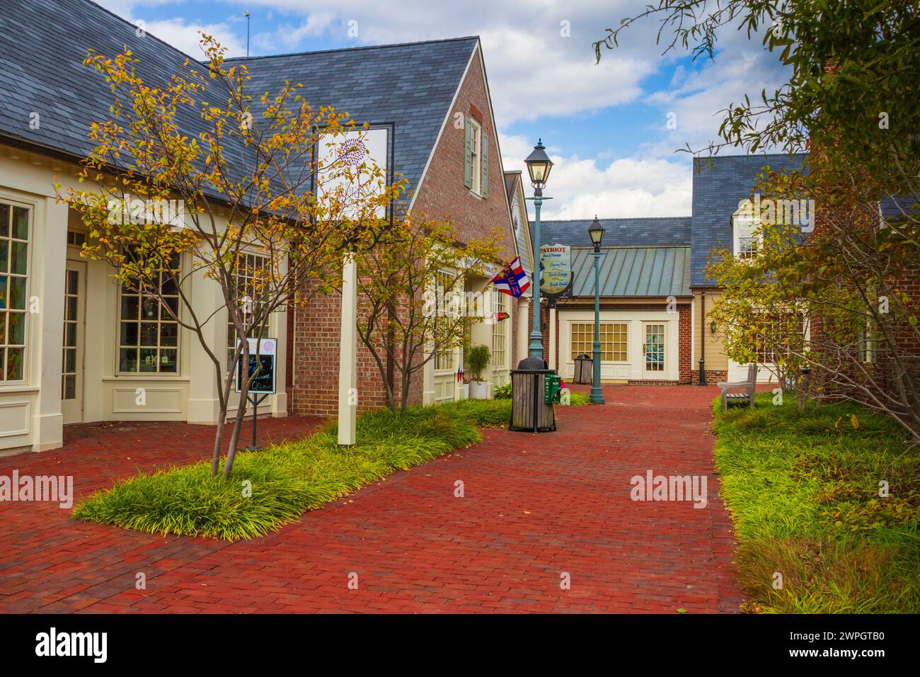 Historic downtown at Yorktown in the Colonial National Historical Park ...
