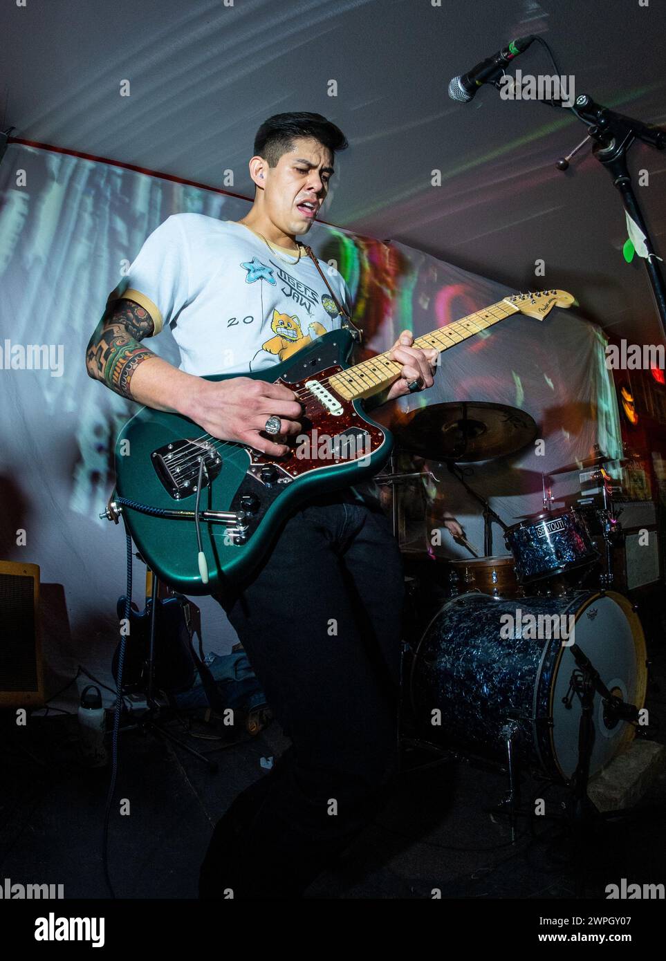 The band DIE SPITZ performs at the FarOut Lounge, Austin, Texas Stock ...