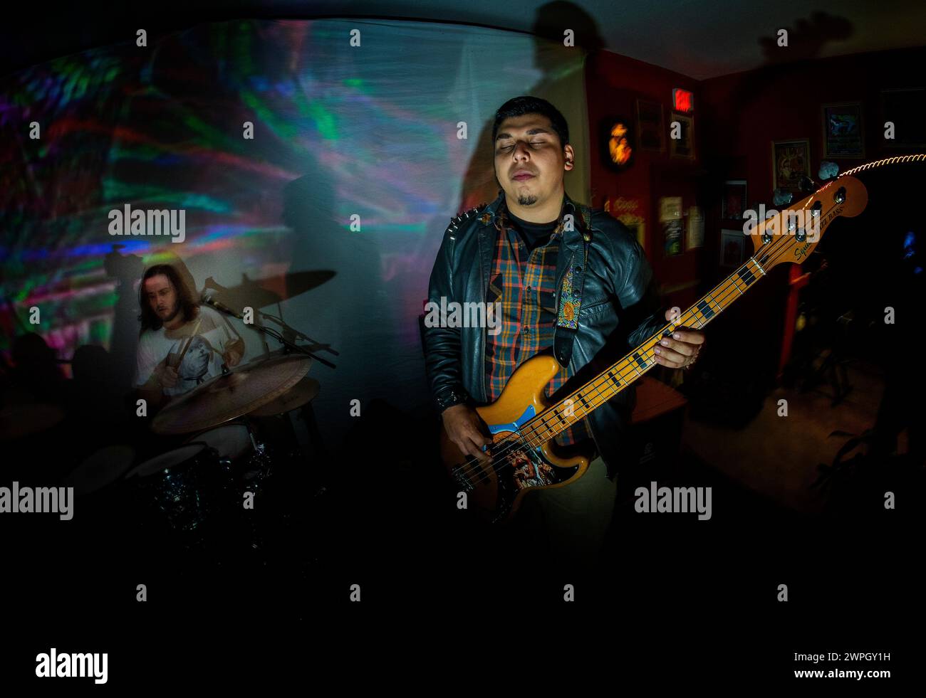 The band DIE SPITZ performs at the FarOut Lounge, Austin, Texas Stock ...