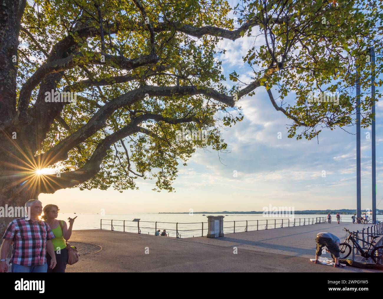 lake Bodensee Lake Constance, promenade Molo Bregenz Bodensee Lake ...