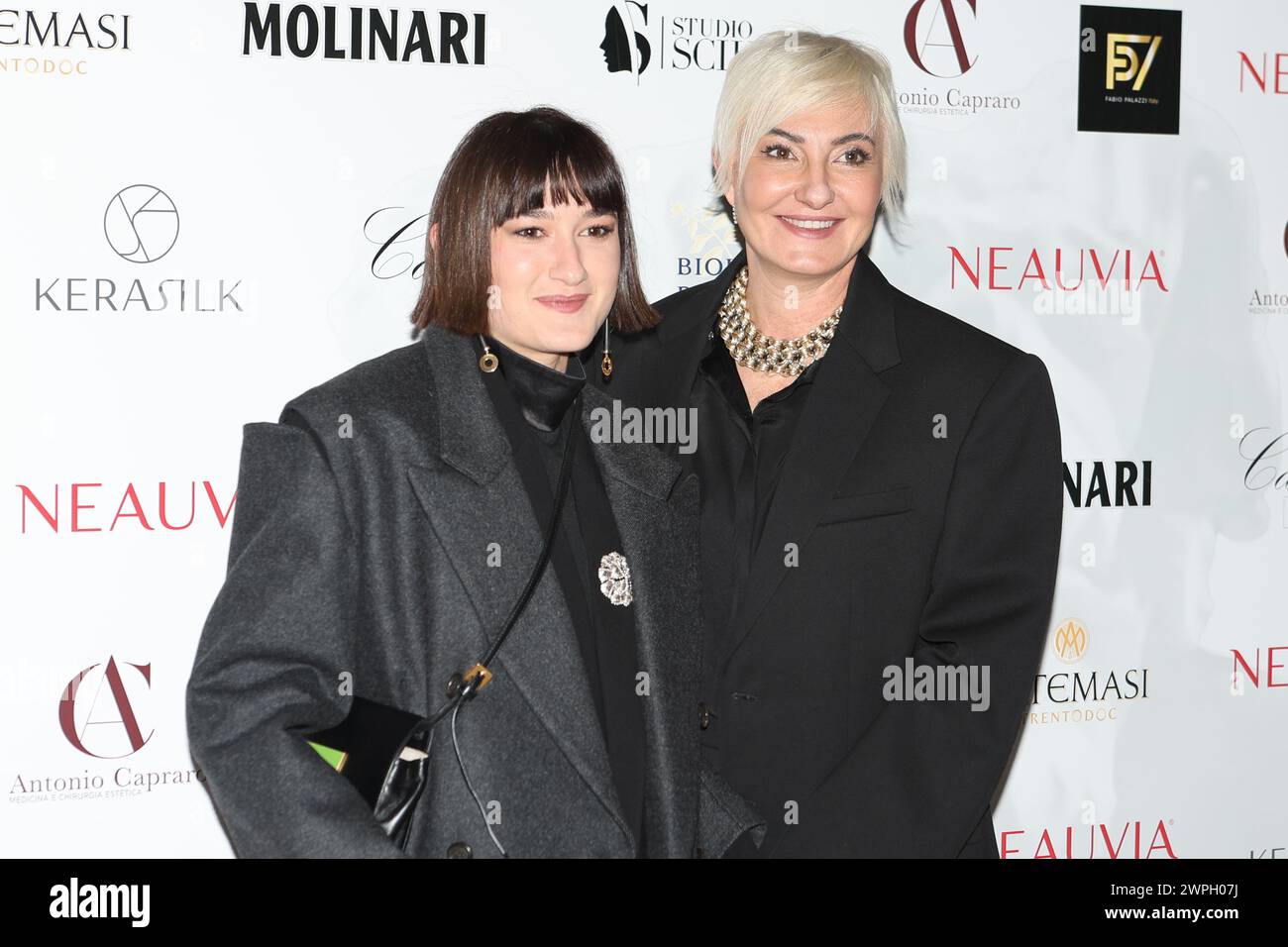 Italy. 07th Mar, 2024. Inge Molinari and her daughter Sveva during the ...