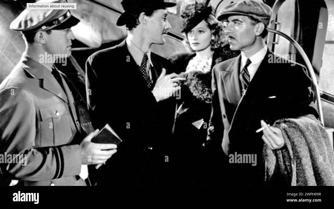 FIVE CAME BACK 1939 RKO Radio Pictures film with from left: Chester Morris, John Carradine ...