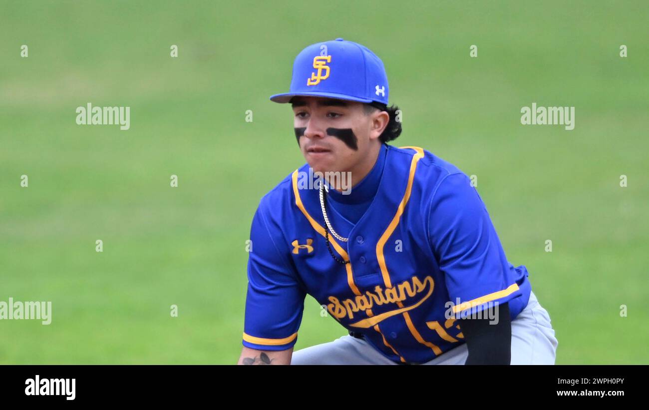 San Jose State's Nathan Cadena plays during an NCAA baseball game ...