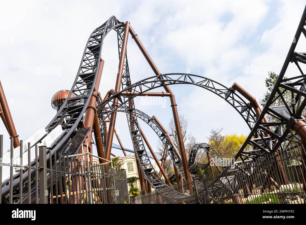 Rust, Germany. 07th Mar, 2024. Rails of the new "Voltron Nevera" roller ...