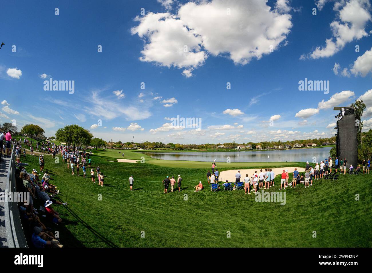March 7, 2024: Wide view of the 6th hole during first round of the ...