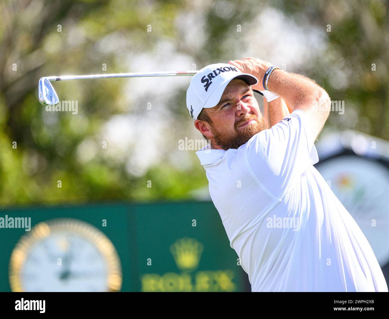 Orlando, FL, USA. 7th Mar, 2024. Shane Lowry of Ireland on the 7th tee ...