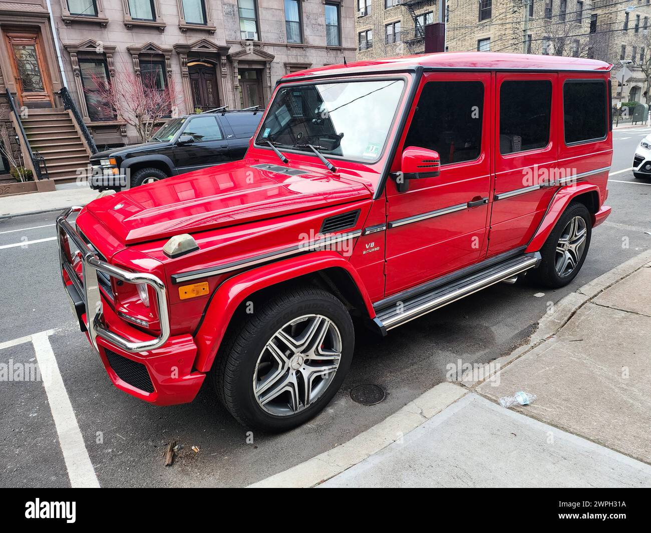 New York City, USA - February 10, 2024: 2013 Mercedes Benz G63 AMG V8 ...