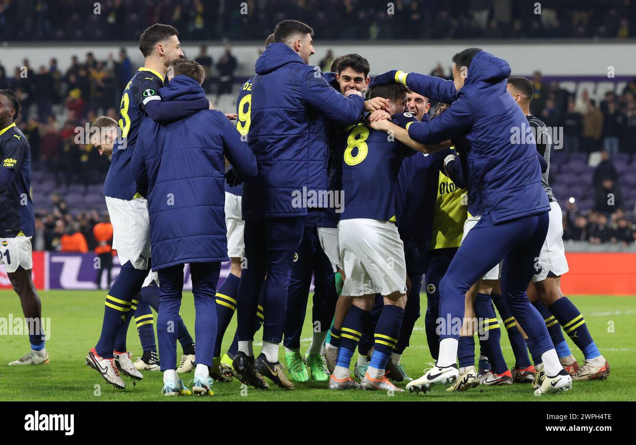 Brussels, Belgium. 07th Mar, 2024. a soccer game between Belgian club ...
