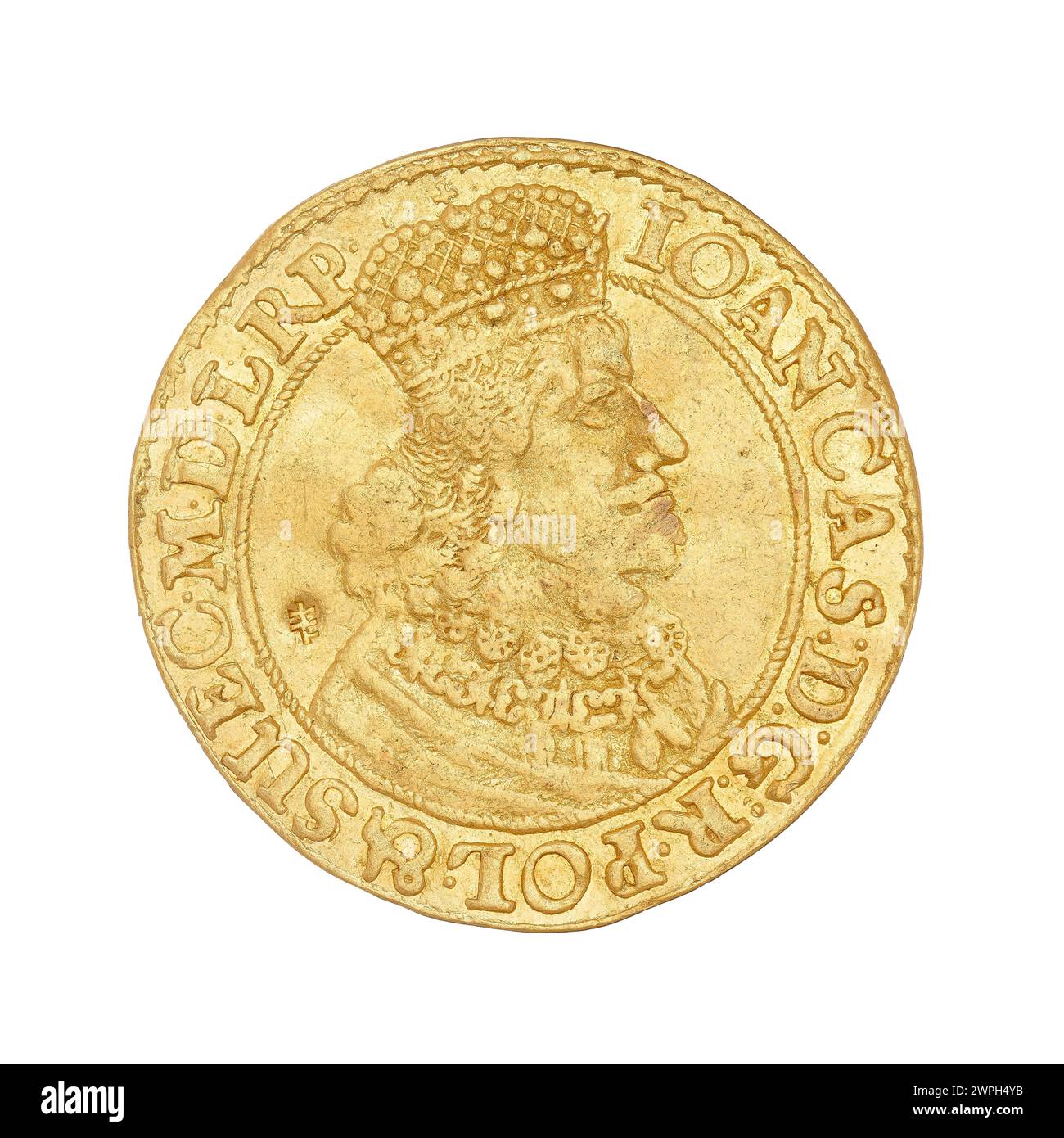 Gdańsk ducat coin from 1649 issued under King John II Kazimierz Waza ...