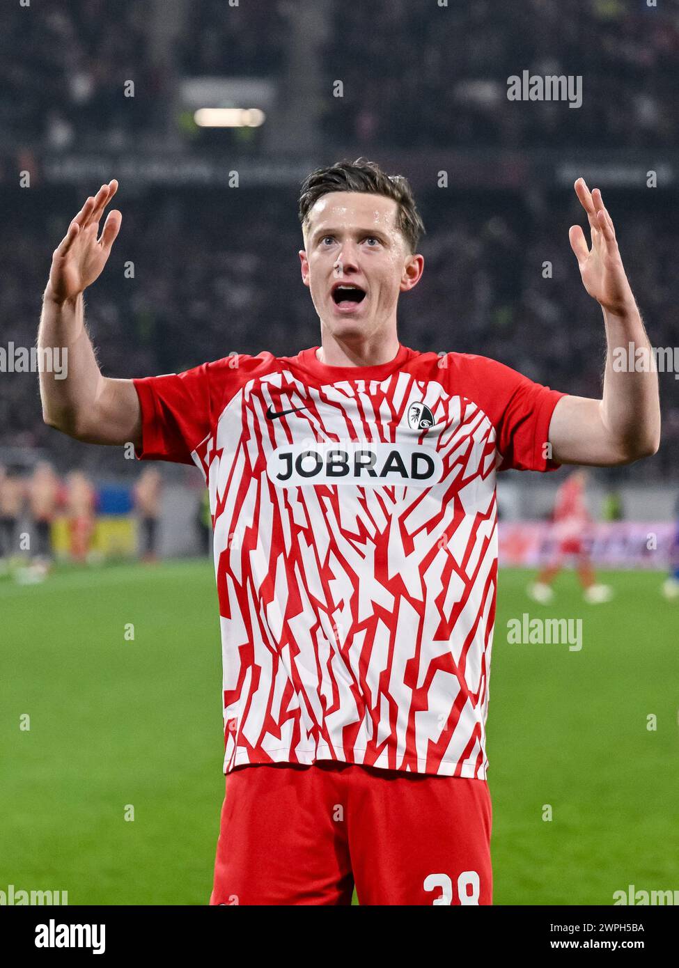 Freiburg's Michael Gregoritsch celebrates scoring their side's first ...