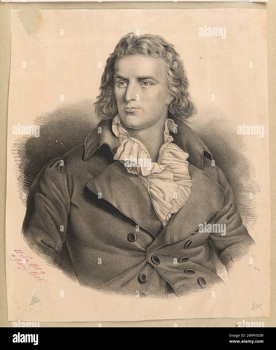 Portrait of Fryderyk Schiller; 1825-1830 (1825-00-00-1830-00-00 Stock ...