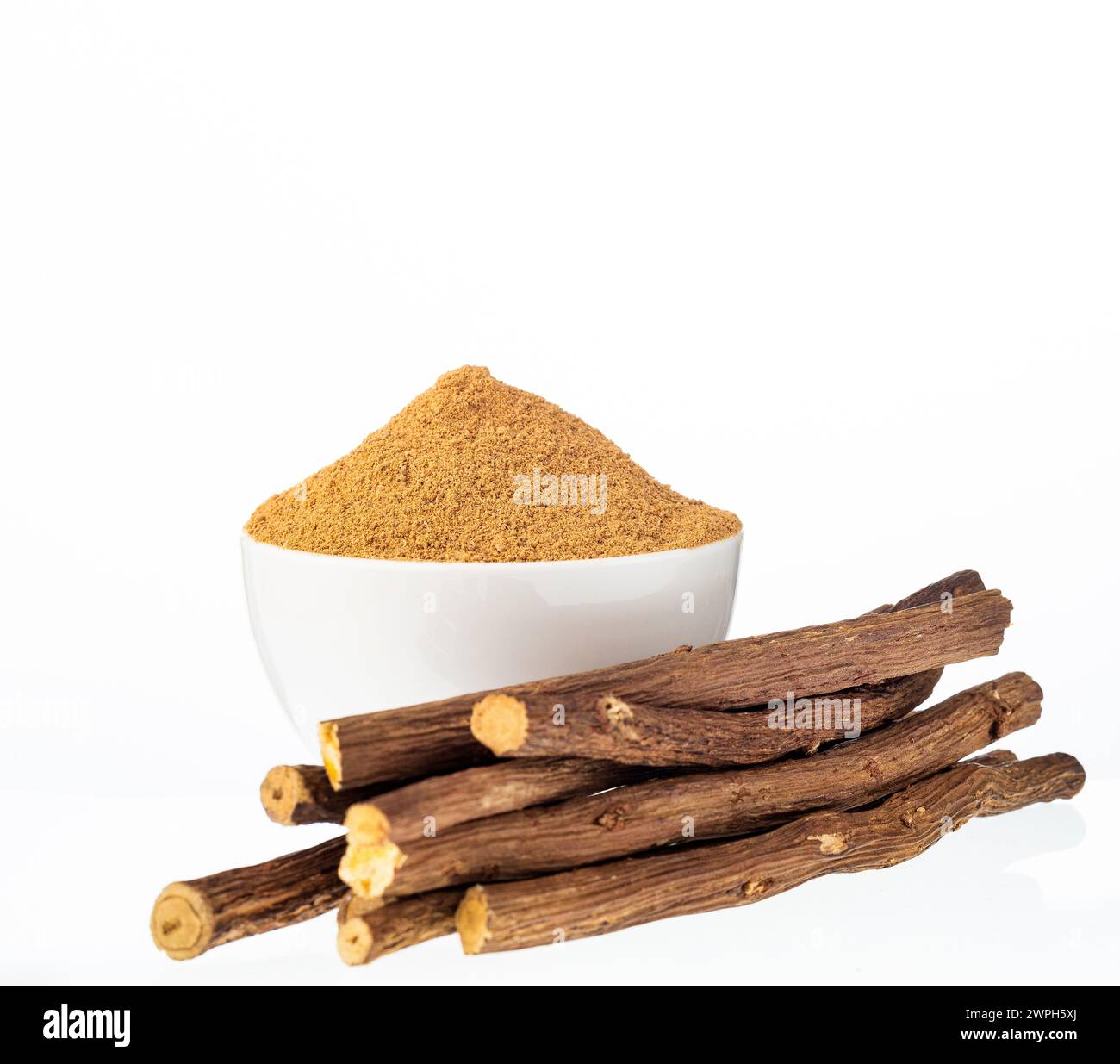 Glycyrrhiza glabra - Organic dried licorice sticks with powder Stock ...