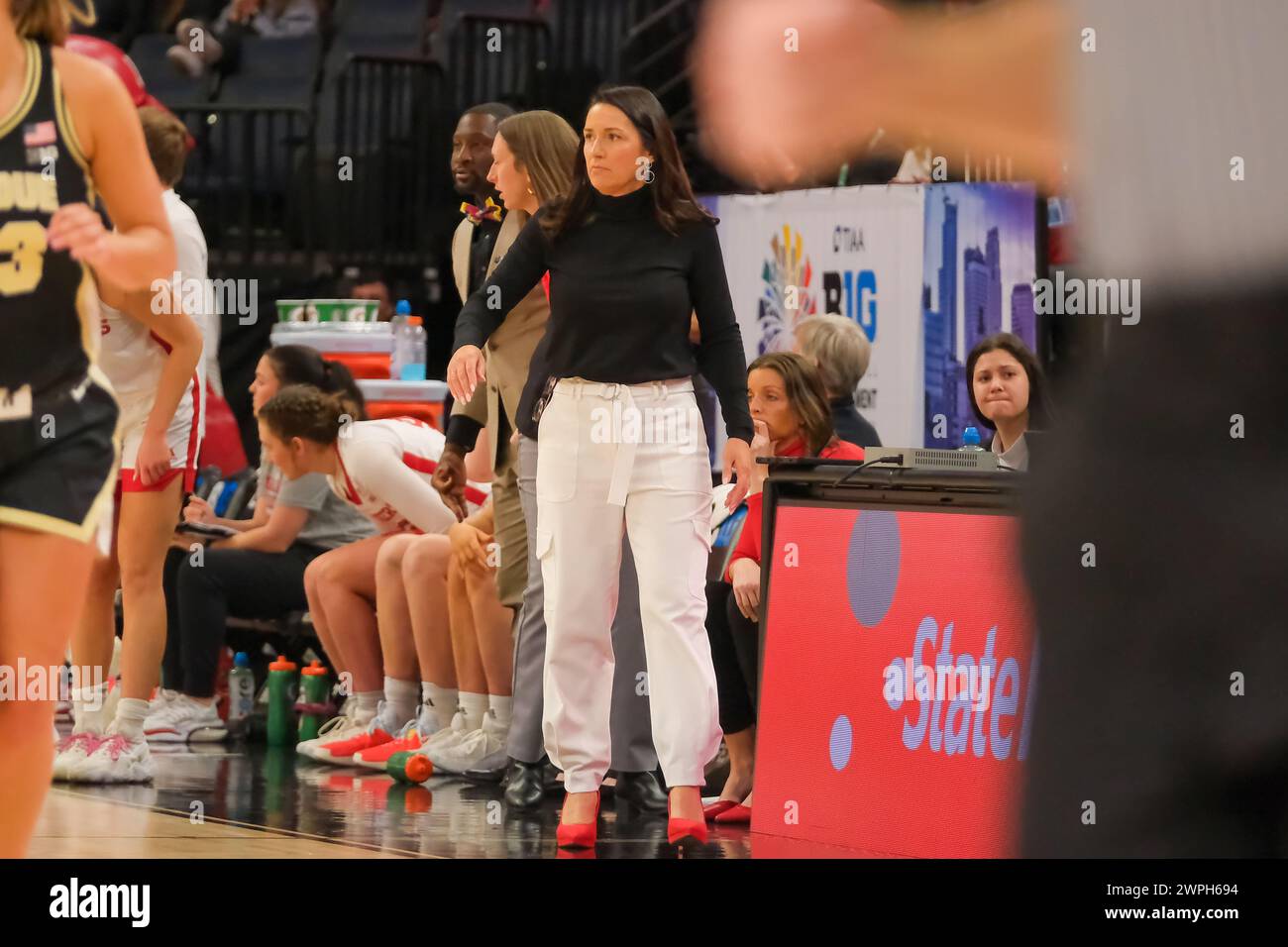 Minneapolis, Minnesota, USA. 7th Mar, 2024. Nebraska Cornhuskers head ...