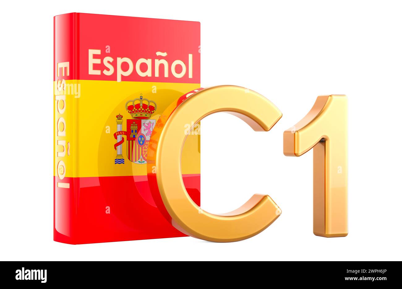 C1 Spanish level, concept. Level Advanced, 3D rendering isolated on ... C1 Spanish level, concept. Level Advanced, 3D rendering isolated on ...