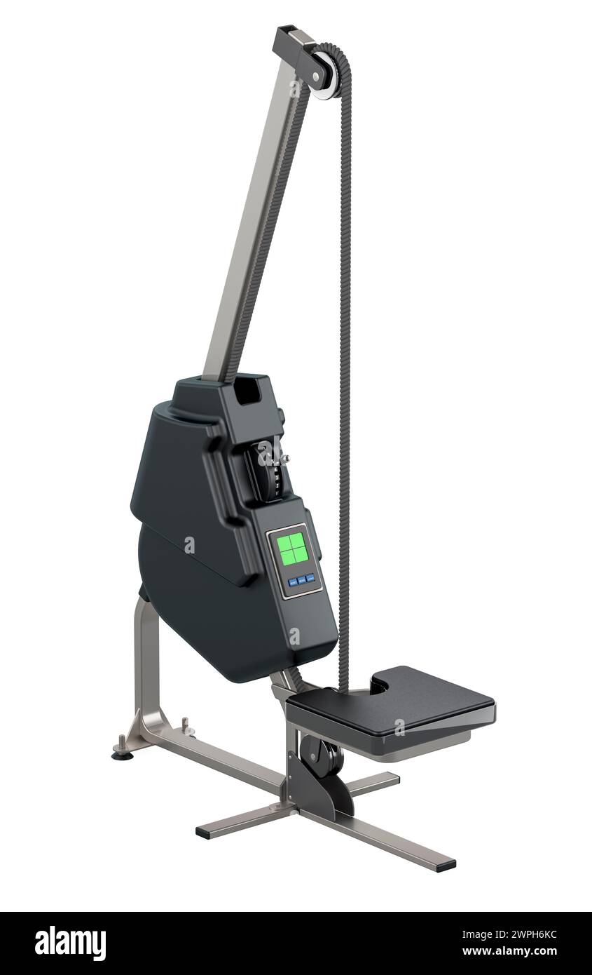 Rope trainer machine, 3D rendering isolated on white background Stock ...